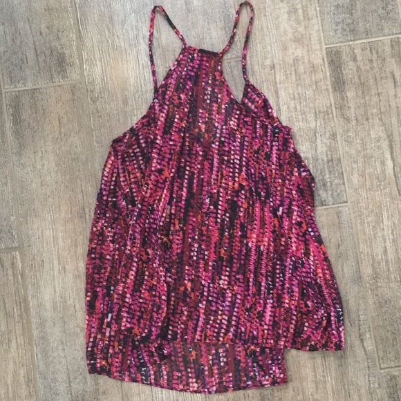 Aqua | Tops | Aqua Sheer Flowy Red Top Size Small | Poshmark